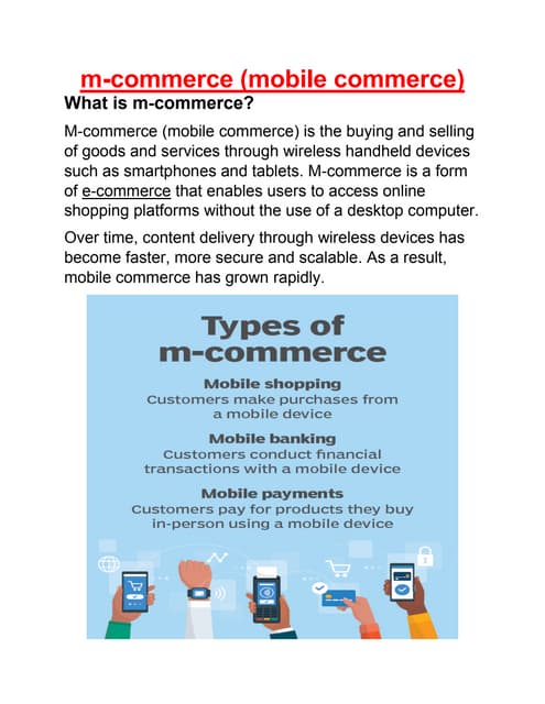 M-commerce in mobile computing | PPT