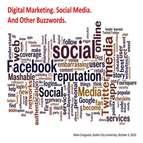 Digital Marketing. Social Media. And Other Buzzwords. | PPT