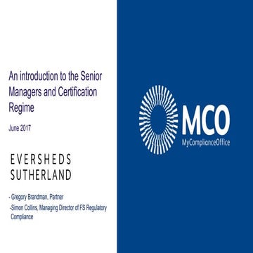 Ready your Organisation: Senior Managers and Certification Regime | PPT