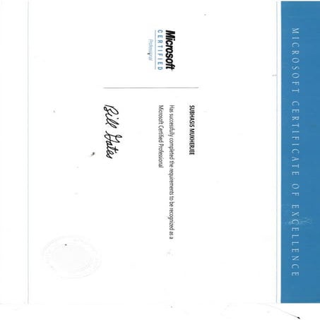 Mcp Certificate Pdf