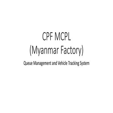 Designed of QVMS for Myanmar Live Factory | PDF