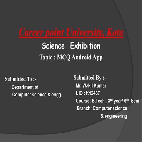 Mcq android app | PPTX