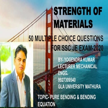 Mcq Module 1 On Pure Bending Ppt