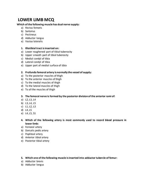 Upper limb mcqs | PDF