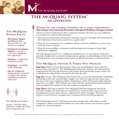 Mc Quaig Word Survey Overview | PDF