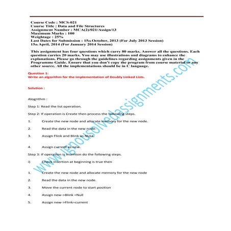 Mcs 021 solve assignment | PDF