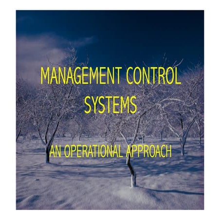 Management Control Systems | PDF