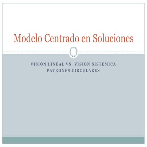Modelo Centrado en Soluciones aplicado de la escuela 2 | PPTX