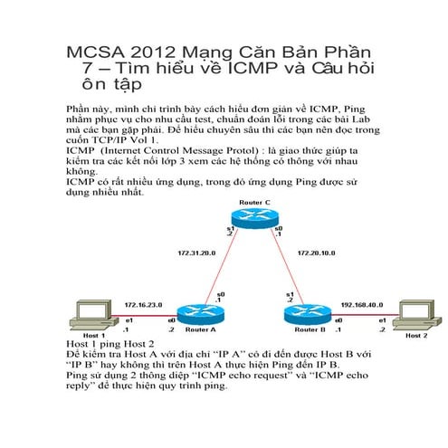 Mcsa 2012 mạng căn bản phần 7 | PDF