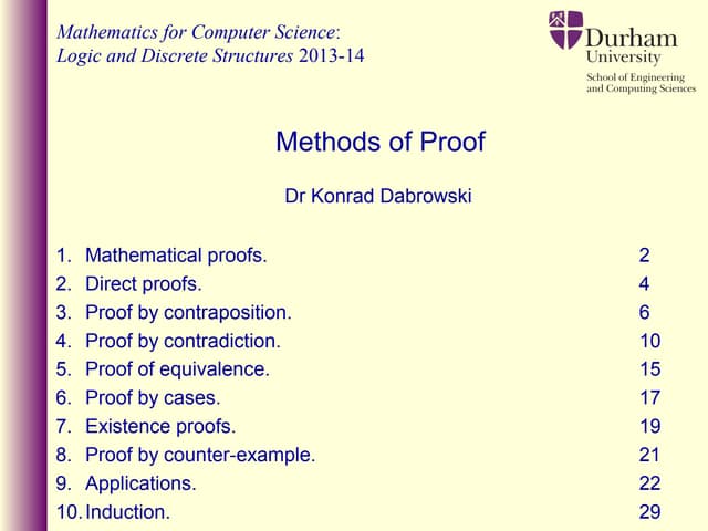 Unit 1 introduction to proofs | PPTX