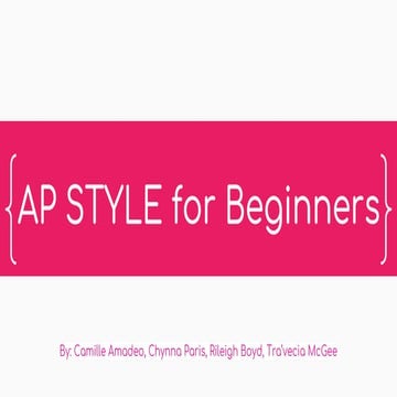 Copy-editing NewSymbols and AP Style.ppt