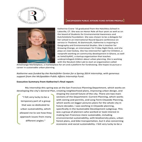 Sample Student Bio | PDF