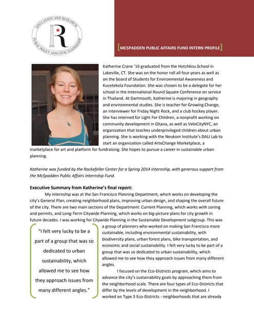 Sample Student Bio | PDF