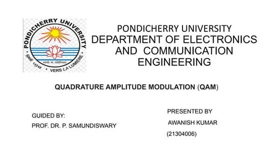 Quadrature amplitude modulation | PPTX