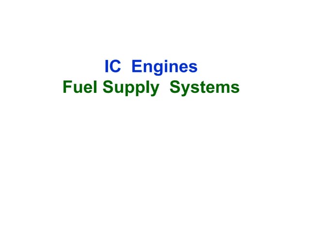Fuel feed system in petrol engine ppt | PPTX | Automotive Industry ...