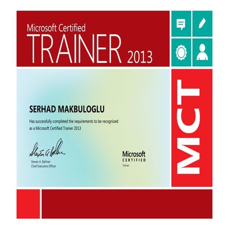 Microsoft Certified Trainer 2013 | PDF