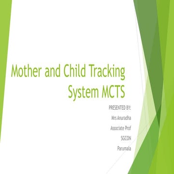 MOTHER AND CHILD TRACKING SYSTEM-MCTS | PDF