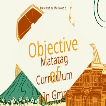 Objective in Matatag Curriculum in Gmrc by Group 2 | PPTX