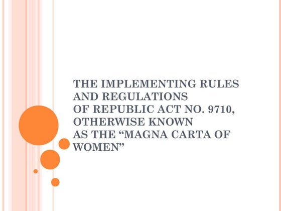 MAGNA CARTA for WOMEN R.A. 9710 | PPT