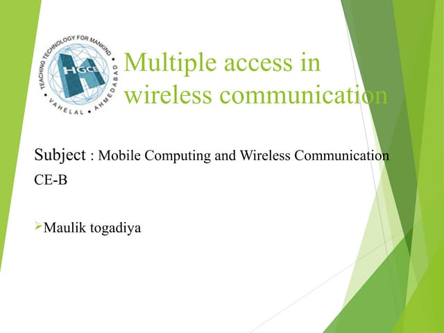 Multiple Access In Wireless Communication Ppt Computer Networking 8721
