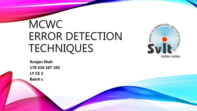 Error Detection Techniques Pptx Programming Languages Computing 0608