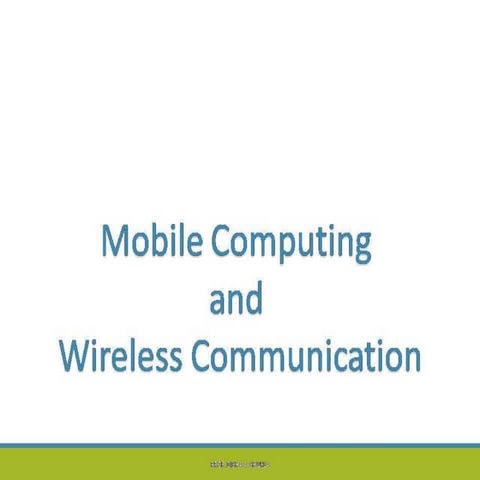 Mobile Computing and Wireless Communication Unit 1 - GTU | PDF ...