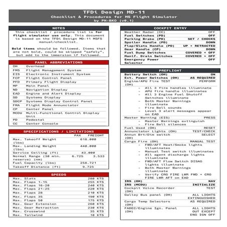 MD-11 Checklist & Procedures Quickview v0.1.pdf