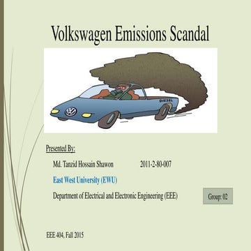 Volkswagen Emissions Scandal | PDF