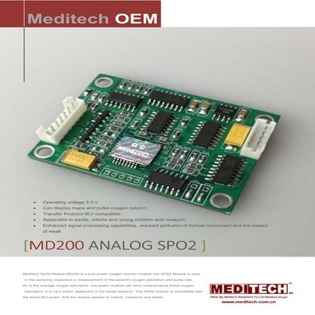 Meditech SpO2 Module MD200 | PDF