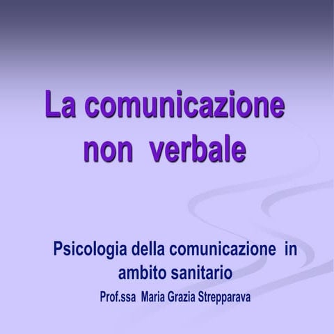 4 Comunicazione Non Verbale | PDF