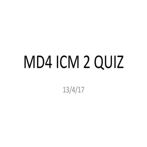 Md4 icm 2 quiz1 | PPTX | Thyroid Disorders | Endocrine and Metabolic Diseases