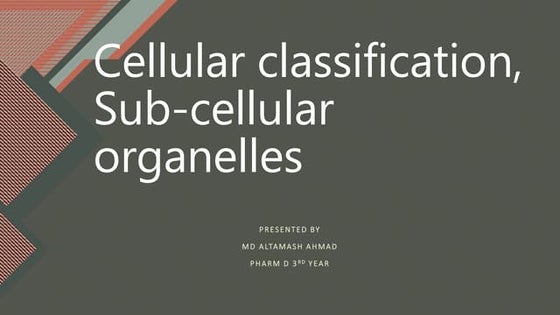 Cell and cell organelles | PPTX