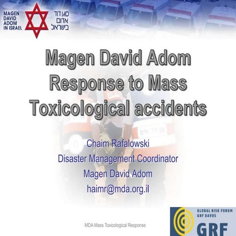 MDA Response to a Mass Casualty Toxicological Accident | PPTX