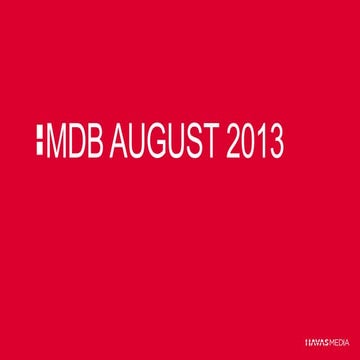 Mdb august 2013 | PDF