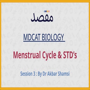 MDCAT Biology Session III - Menstrual Cycle & STDs.pptx