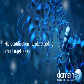 MDC Connects: Hit ID screening - understanding your target is key | PPTX