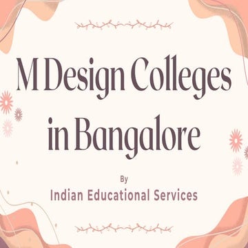 Exploring the M Design Colleges in Bangalore.pdf