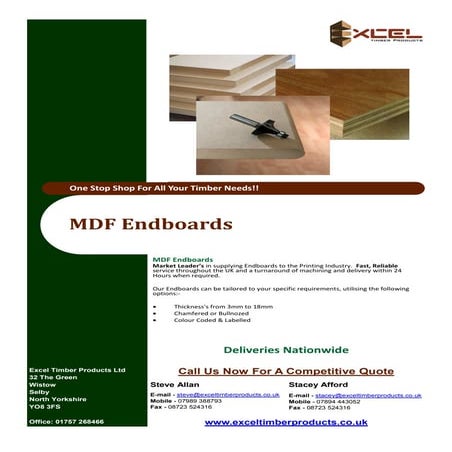 MDF Endboards | PDF