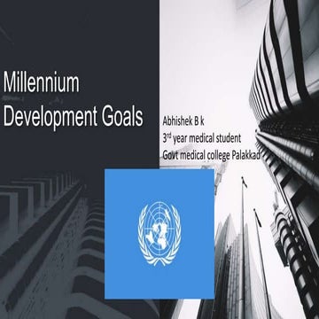 millennium development goals (MDG) | PPTX