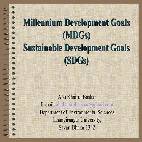 Millennium development goals for health professionals | PPT