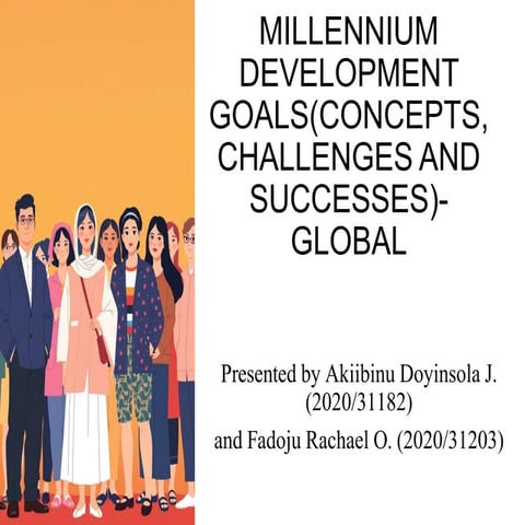 8 Millennium Development Goals (MDG) | PPTX