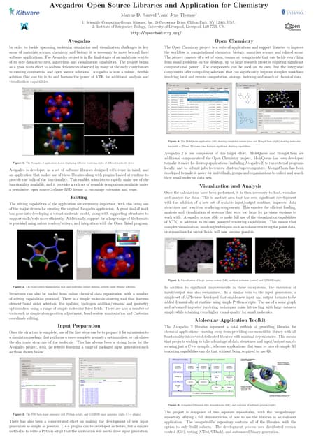 Avogadro Open Source Libraries And Application For Computational 9321