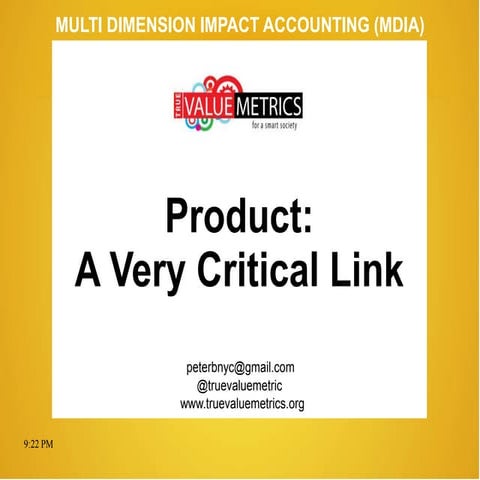 PRODUCT ... a very critical link (140517) | PPT