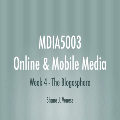 Mdia5003 presentation | PPT