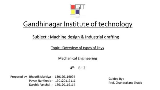Types Of Mechanical Keys And their Drawing Symbols | PPTX | Drawing and ...