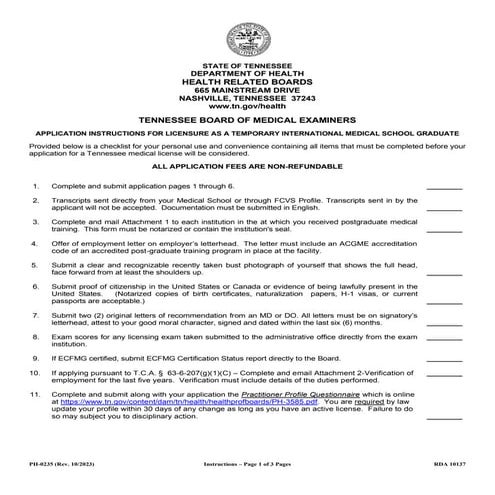 Licensure as a Temporary International Medical School Graduate | PDF ...