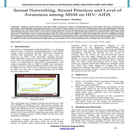 Sexual Networking, Sexual Practices and Level of Awareness among MSM on ...