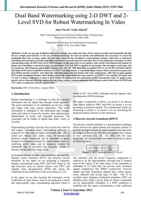 discrete wavelet transform | PPTX