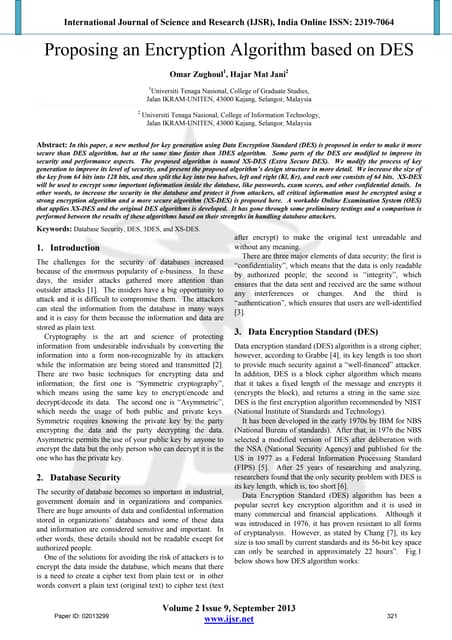 Proposing An Encryption Algorithm Based On Des Pdf 4097