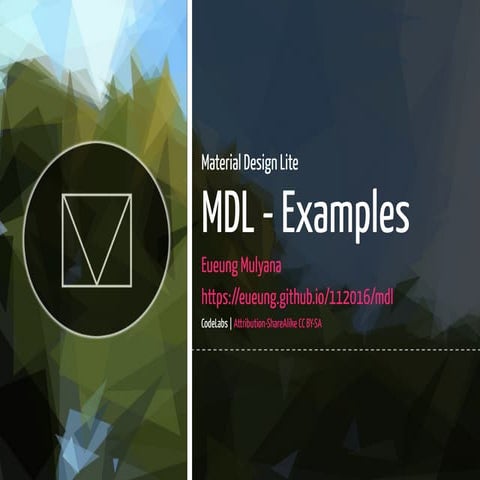 introduction to material design lite MDL | PDF